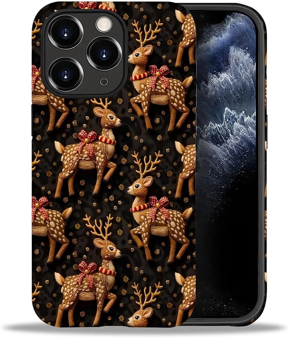 Case for iPhone 11 Pro Max,Coquette Christmas Reindeer Exquisitely ...
