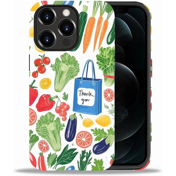 Case for iPhone 12 & 12 Pro, Farmers Market Case Soft TPU + Hard PC 2 ...