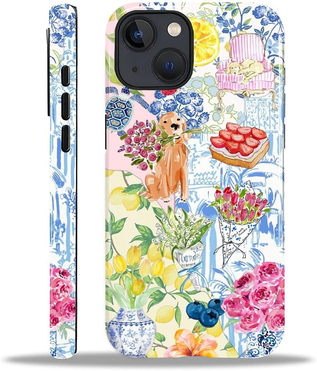 Case for iPhone 13/14,Lovely Phone Case for Girls Women,Scratch ...