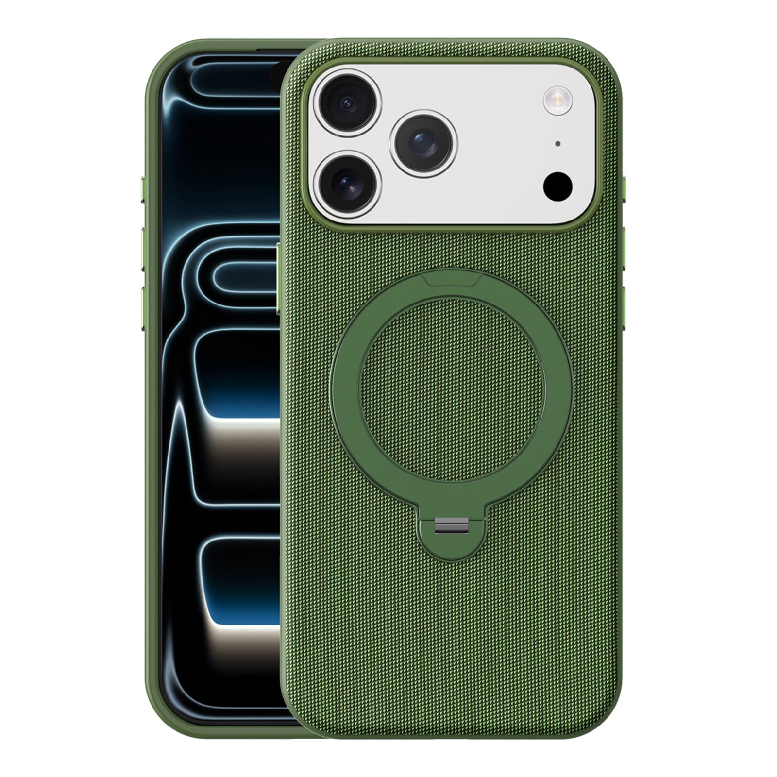 Case for iPhone 13, Fabric + TPU Protective Phone Cover with Magnetic ...