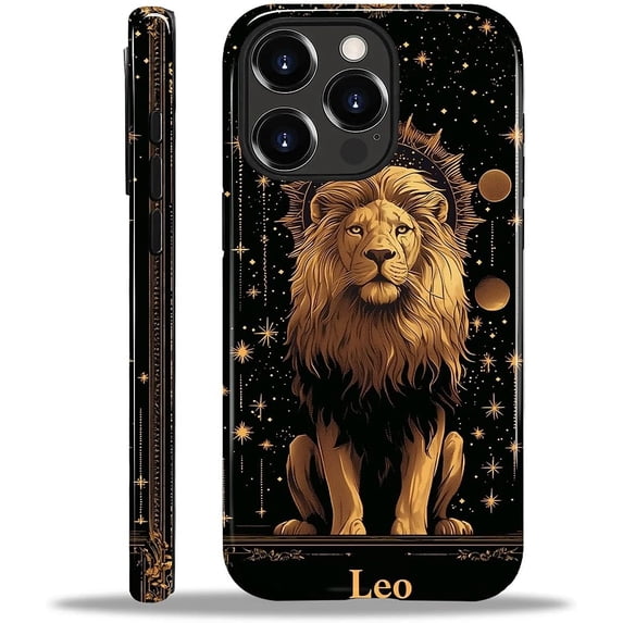 Case for iPhone 13 Pro, Galaxy Lion Gold Durable Shockproof Silicone ...