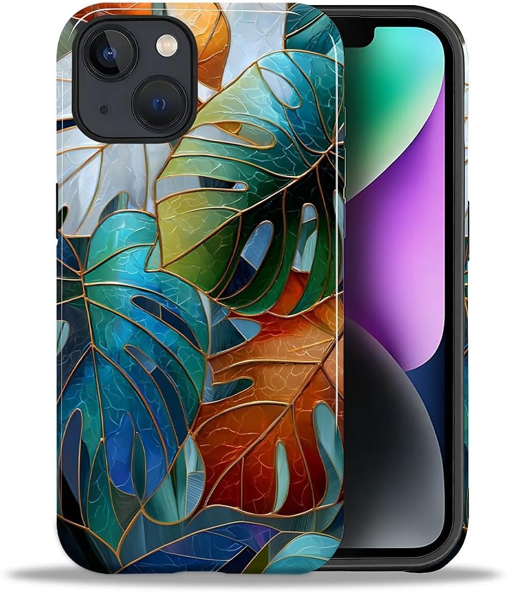 Case for iPhone 13 iPhone 14, PC Hard Shell & Silicone Inner Bumper ...