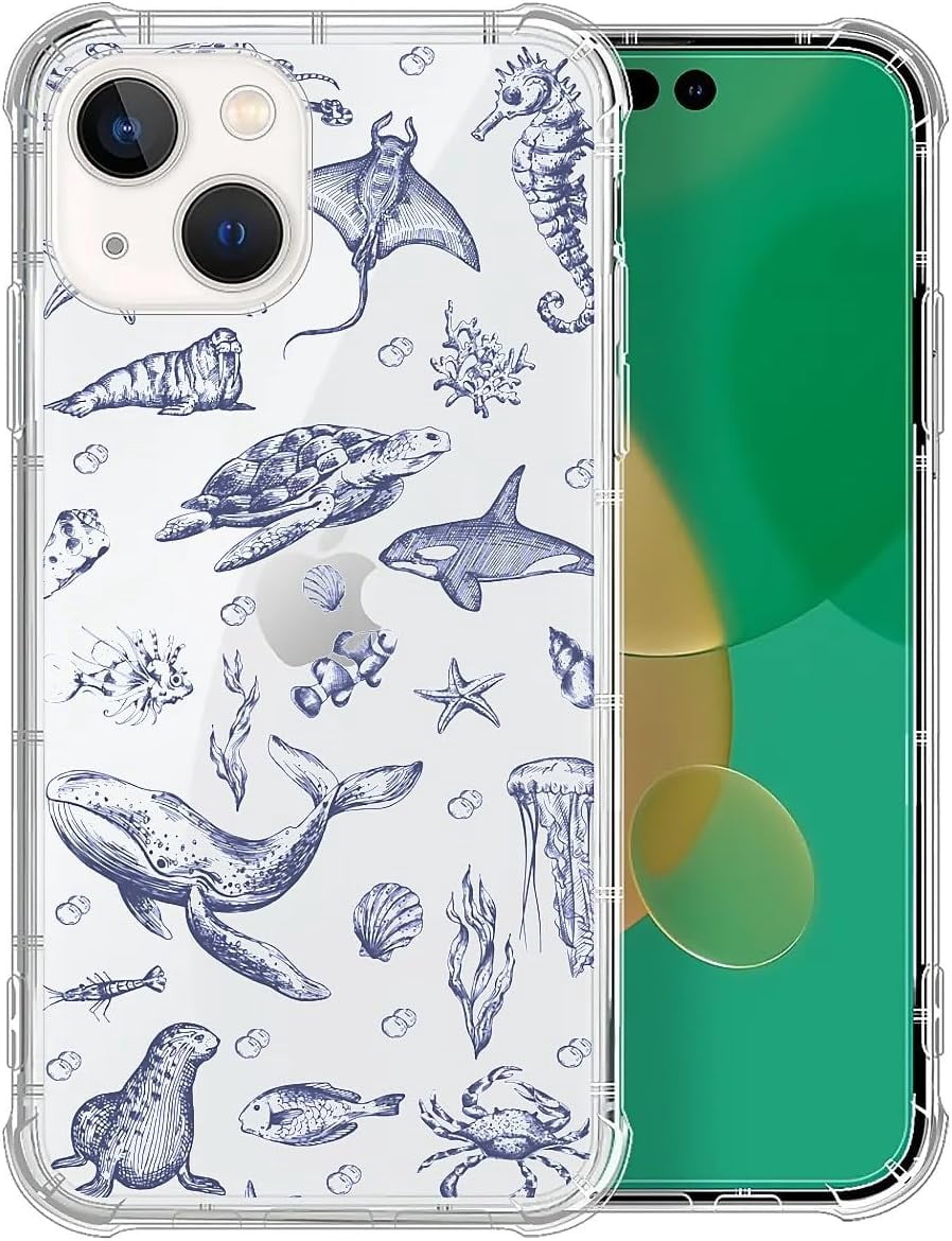 Case for iPhone 14,Drop Protection Slim Fit Clear Phone Cover TPU ...