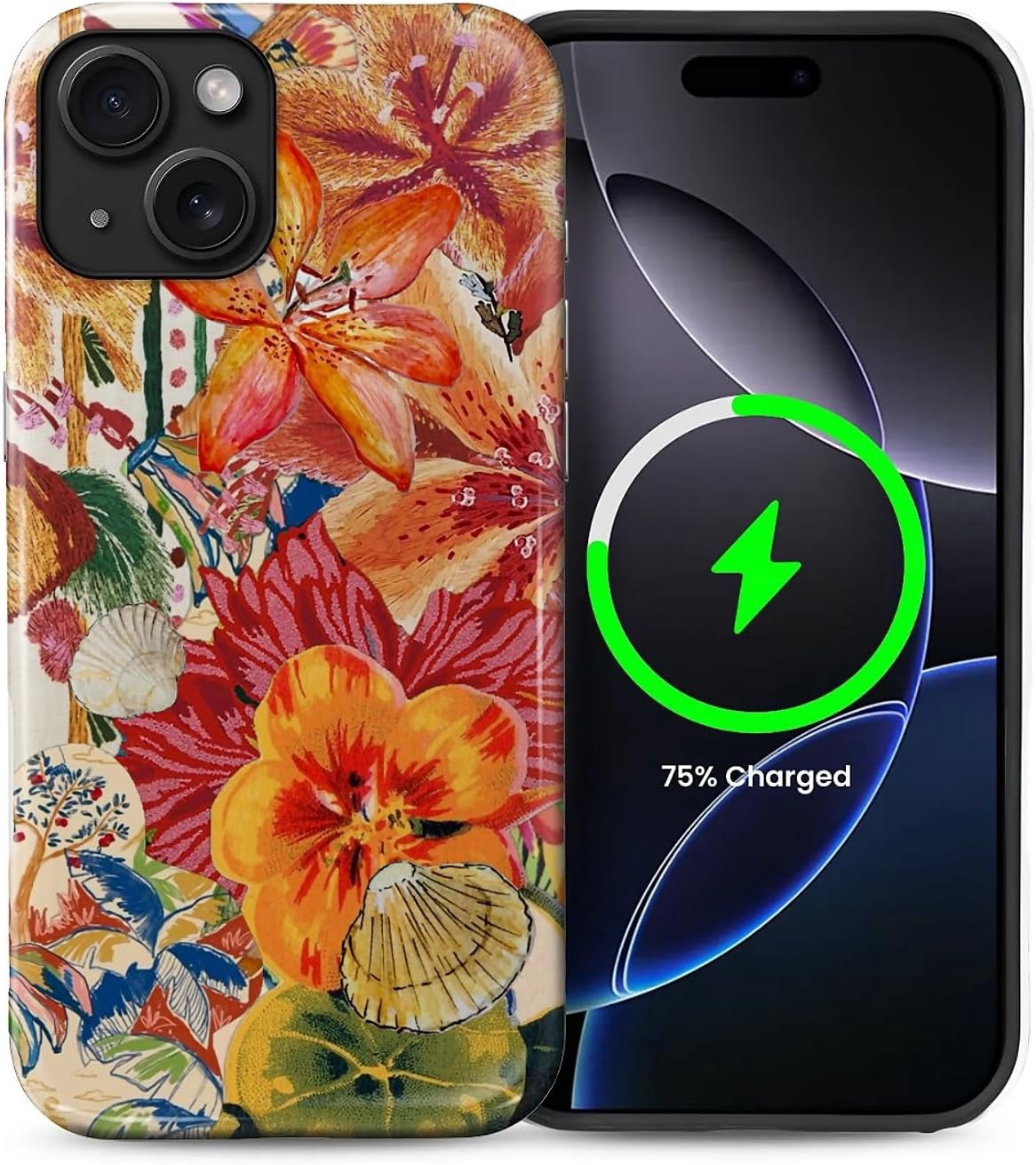 Case for iPhone 14 Plus,Compatible with MagSafe,Cute Colourful Lily ...