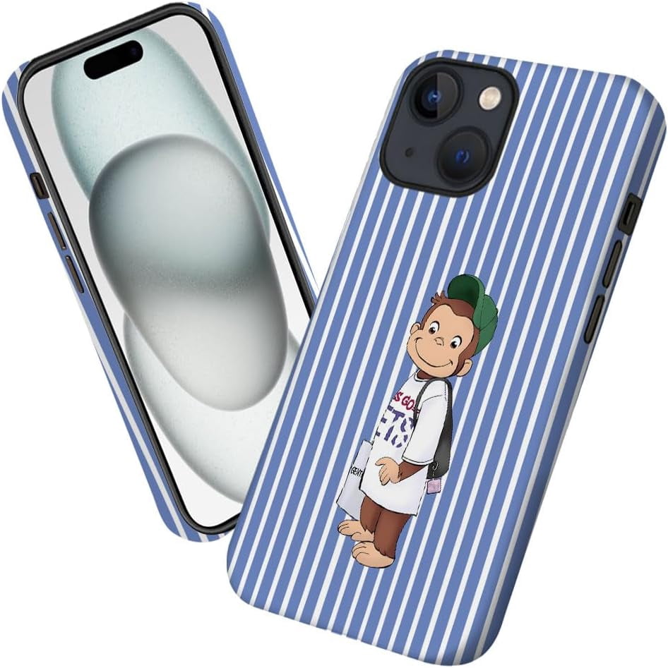 Case for iPhone 14 Plus, Playful Monkey Cool Stripes 02 Phone Case ...