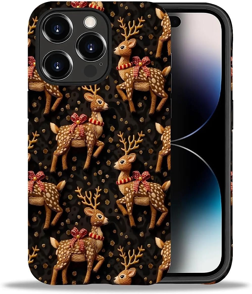 Case for iPhone 14 Pro Max,Coquette Christmas Reindeer Exquisitely ...