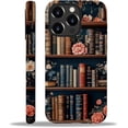 Case for iPhone 14 Pro Max,Flower Bookshelf Exquisitely Pattern Double ...