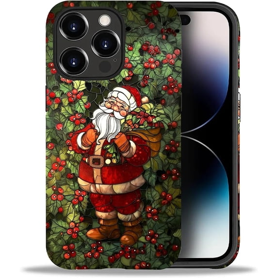 Case for iPhone 14 Pro,Wild Fruit Christmas Santa Claus Exquisitely ...