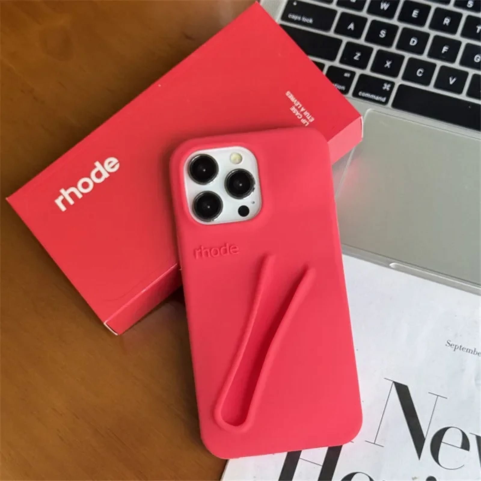 Case for iPhone 15 16 Pro Max 14 Plus 13 12 11 ProMax Lipstick Soft ...