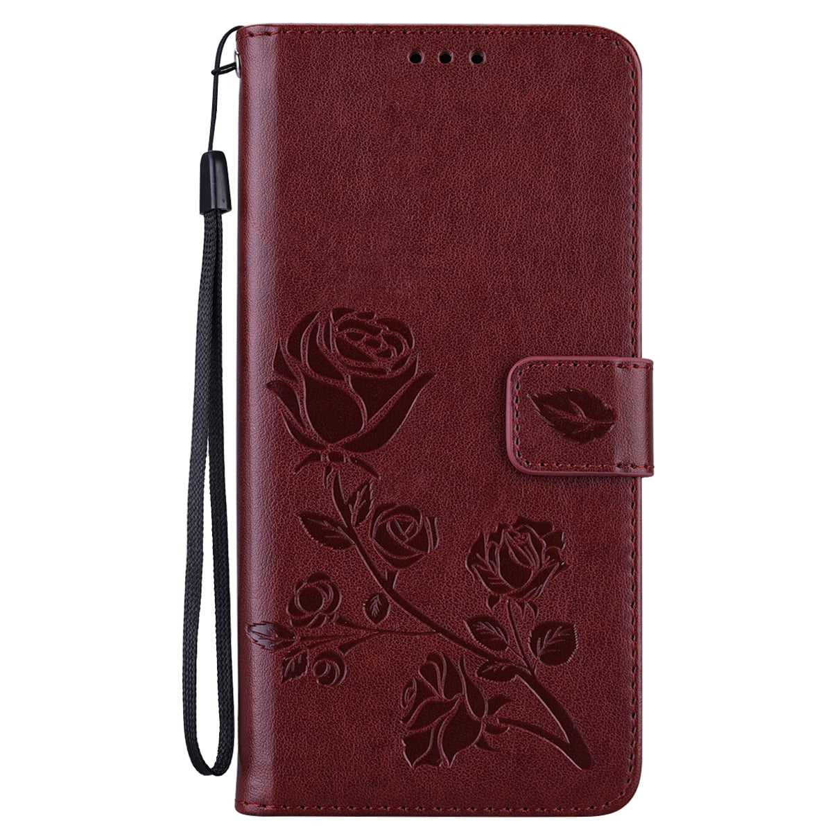 Case for iPhone 15 Flower leather wallet protective case with bracket ...