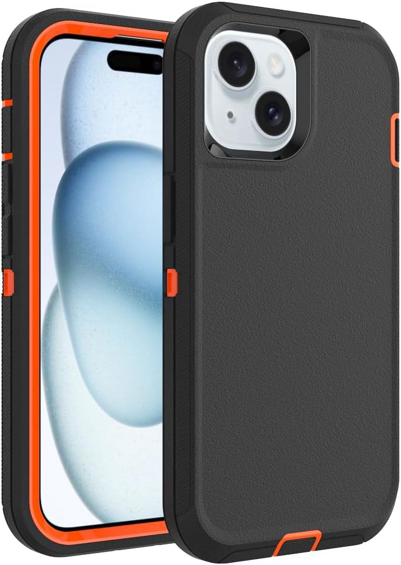 Case for iPhone 15, Heavy-Duty Tough Rugged Shockproof Drop Protective ...