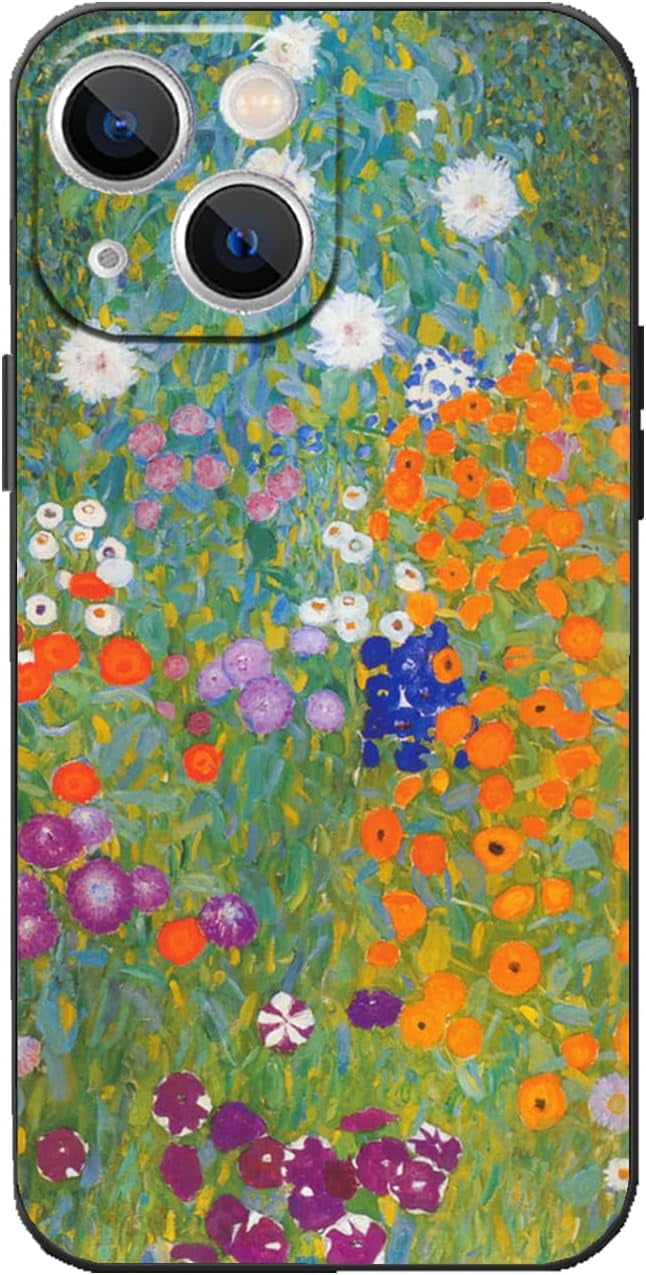 Case for iPhone 15 Plus,Colorful Floral Garden Aesthetic Protective ...