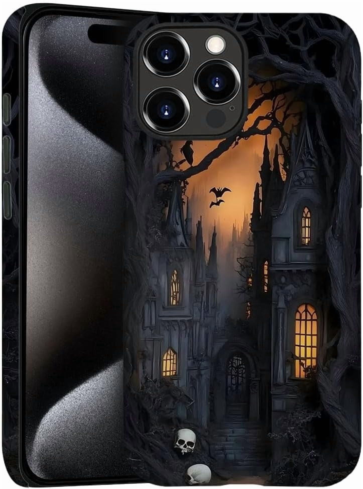 Case for iPhone 15 Pro, Dark Haunted House Gothic Halloween Phone Case ...