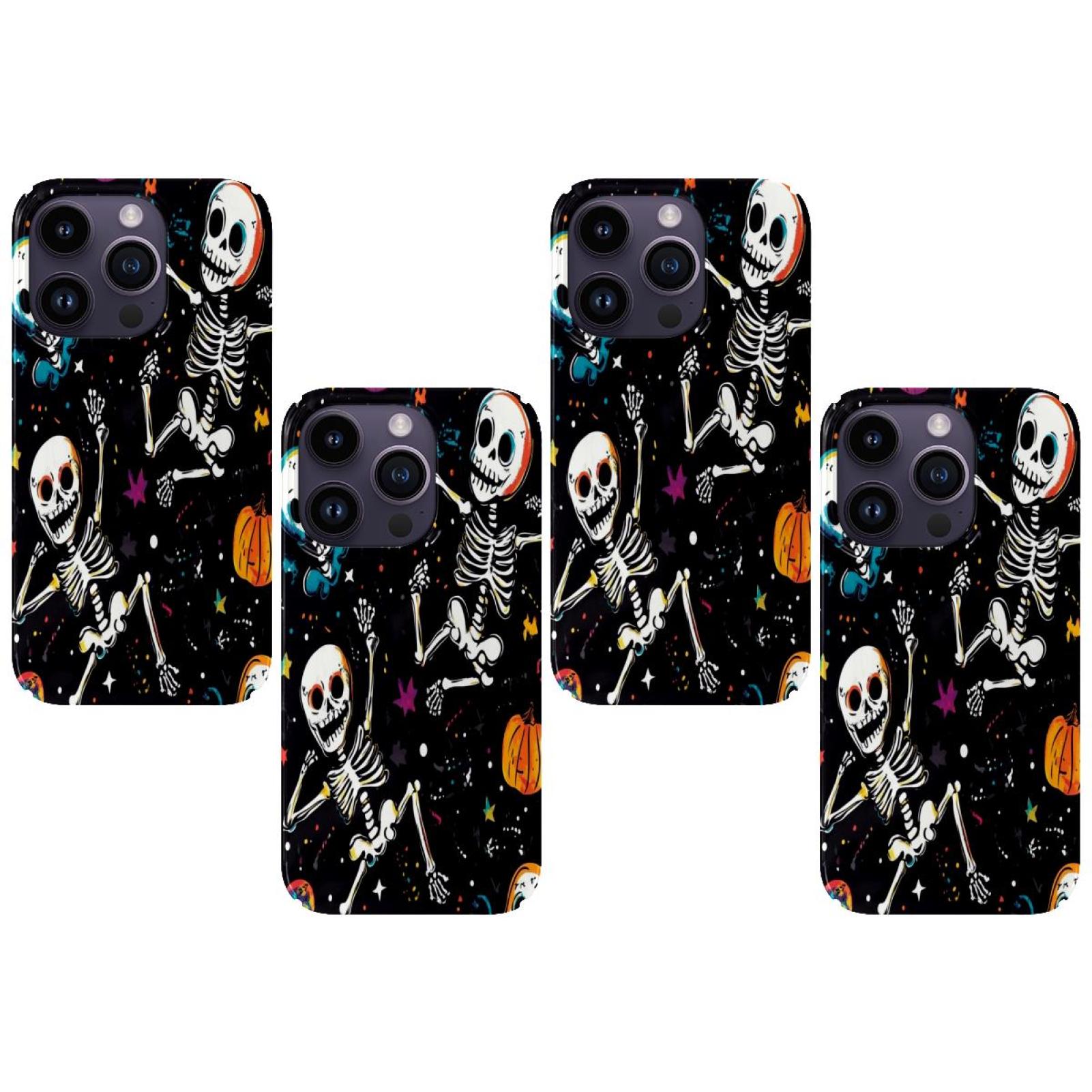 Case for iPhone 15 Pro Max 4 Pack Dancing Skeleton Printed PBT ...