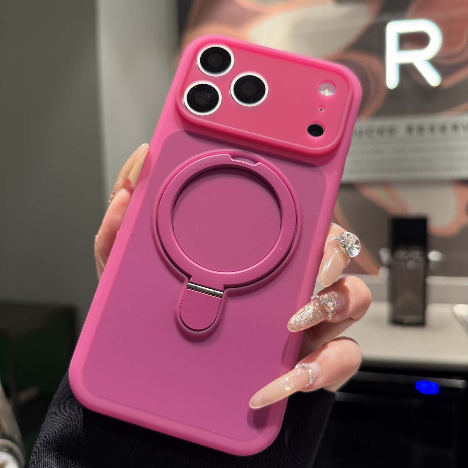 Case for iPhone 15 Pro, TPU Ring Kickstand Protective Cover Compatible ...