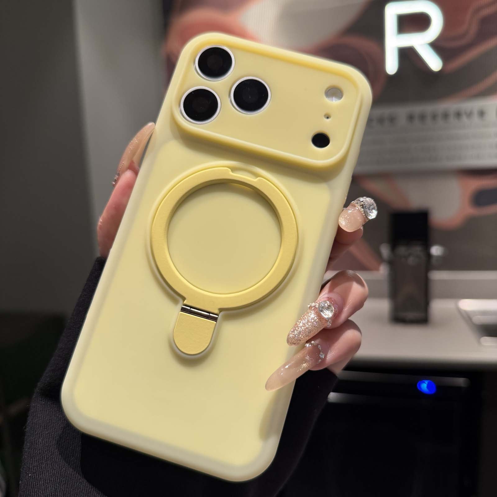 Case for iPhone 15, TPU Ring Kickstand Protective Cover Compatible with ...