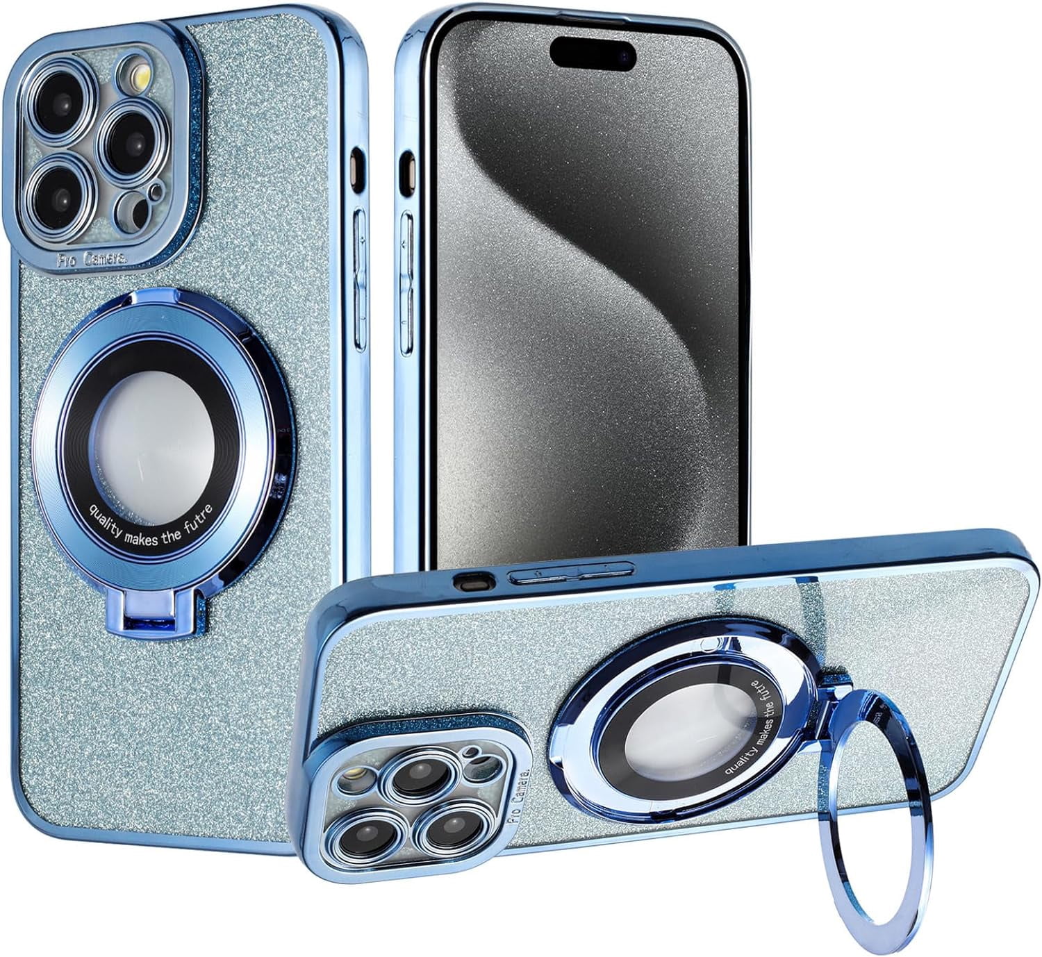 Case for iPhone 15Pro Max/15 Pro/15, Camera Hole Protective Cover with ...