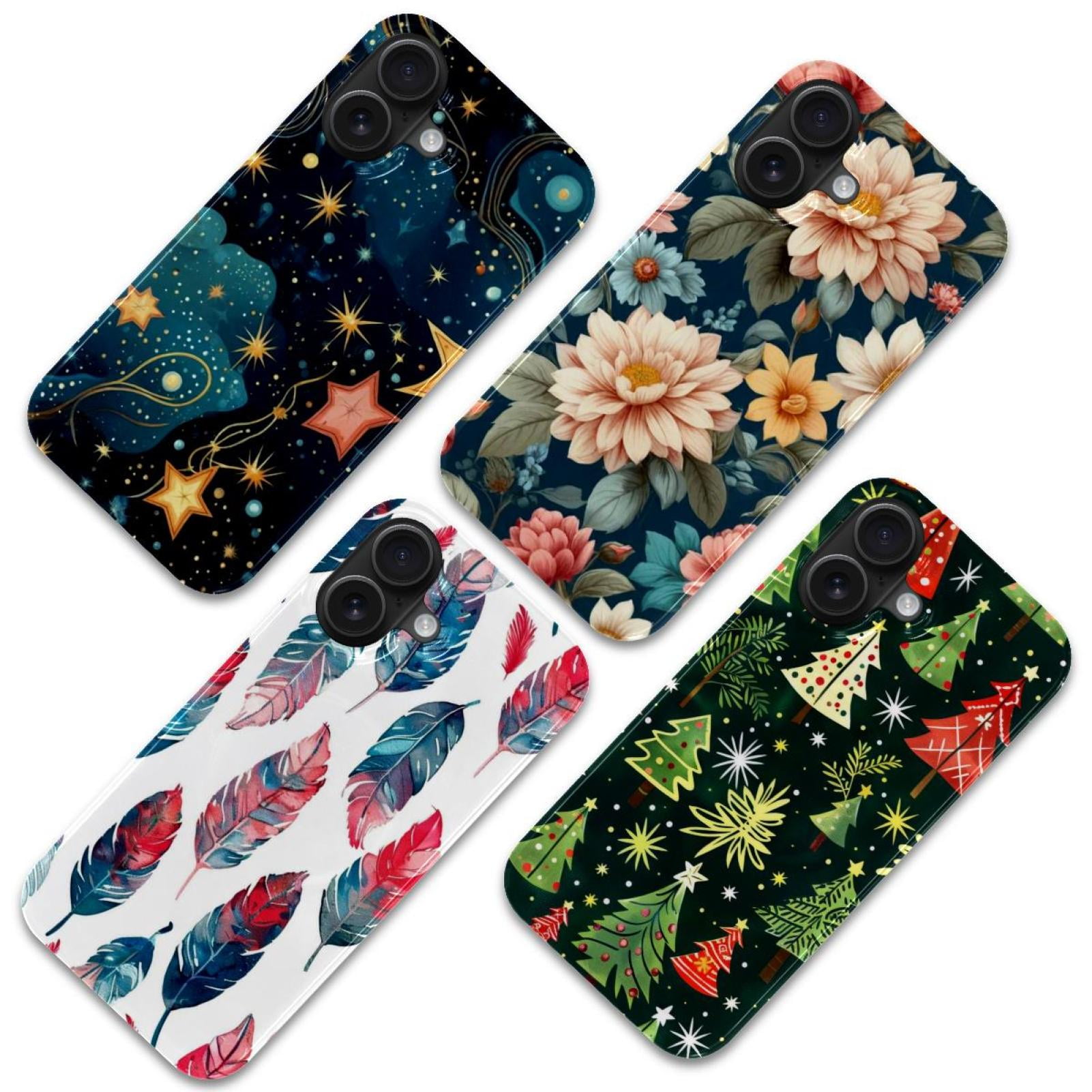 Case for iPhone 16 Plus 4 Pack Art Constellation Milky Way Printed PBT ...