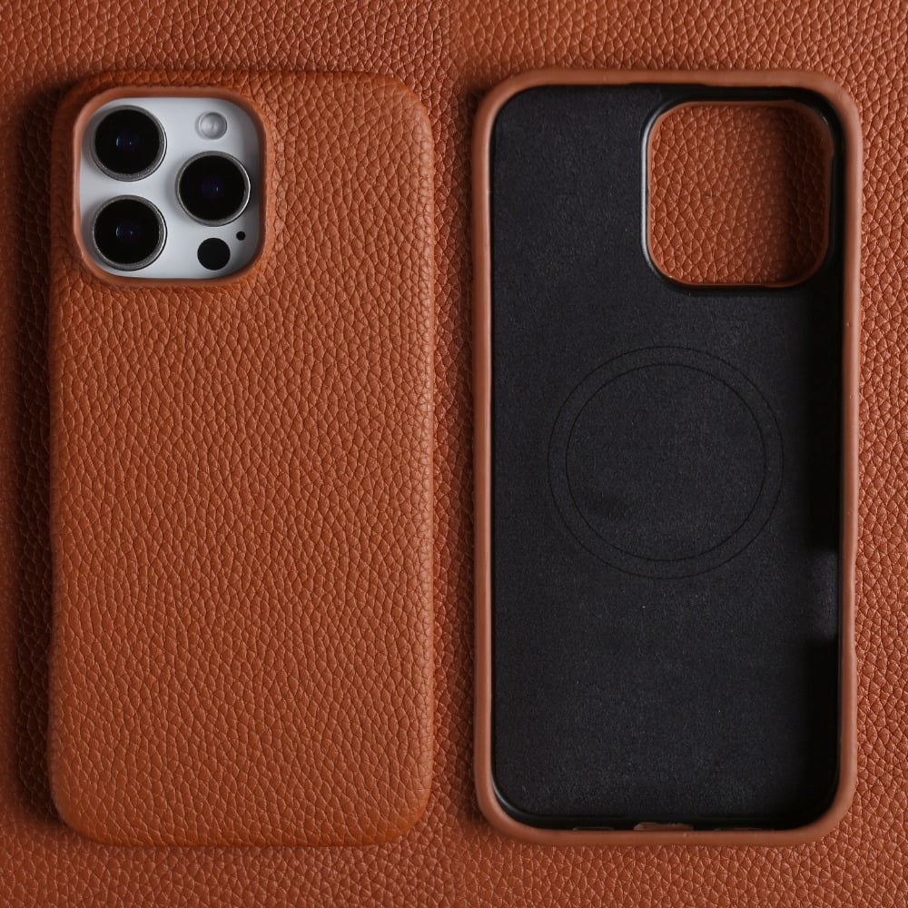 Case for iPhone 16 Pro Max/16 Pro/16 Plus/16, Genuine Leather Slim ...