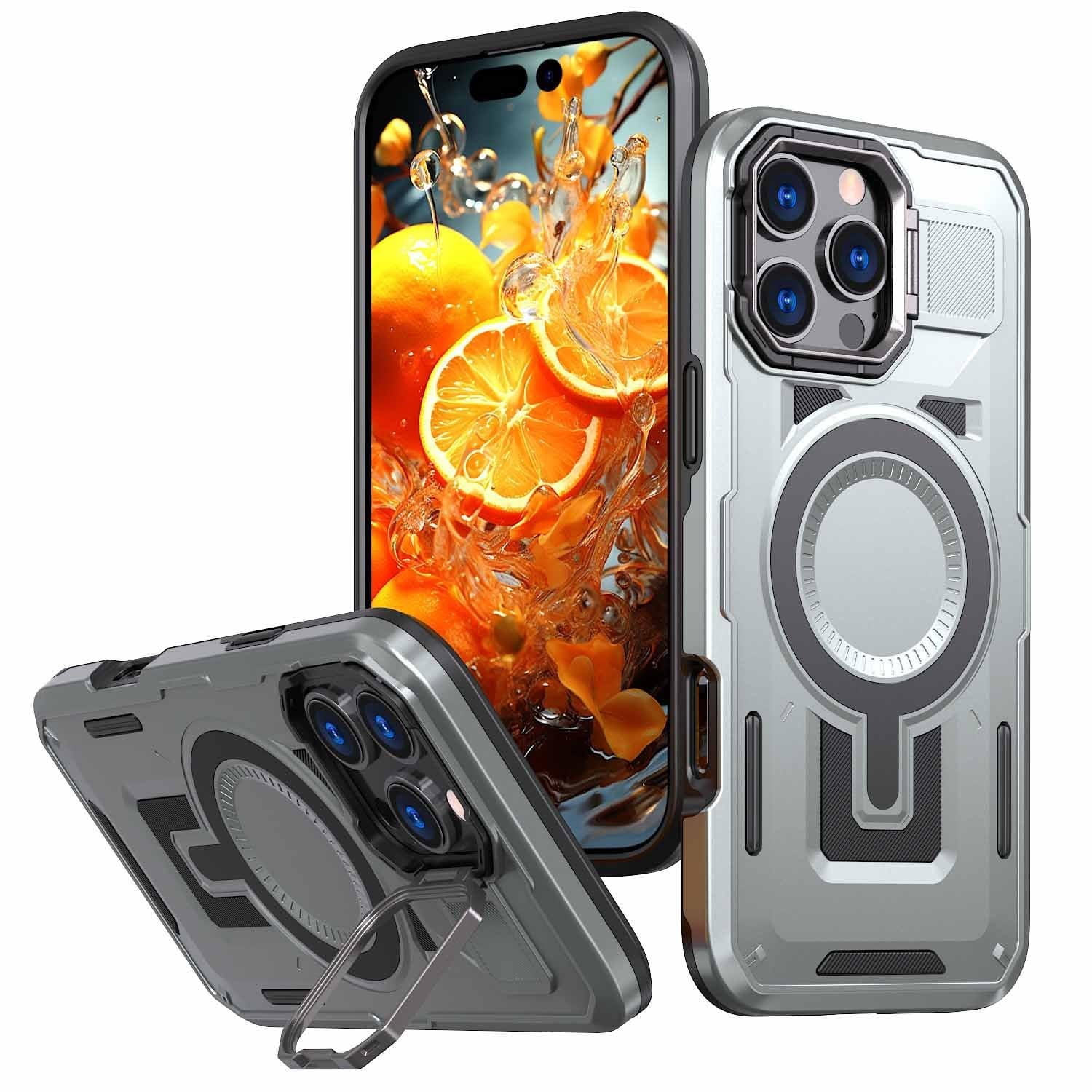 Case for iPhone 16 Pro Max/16 Pro/16 Plus/16, Lens Kickstand Anti ...