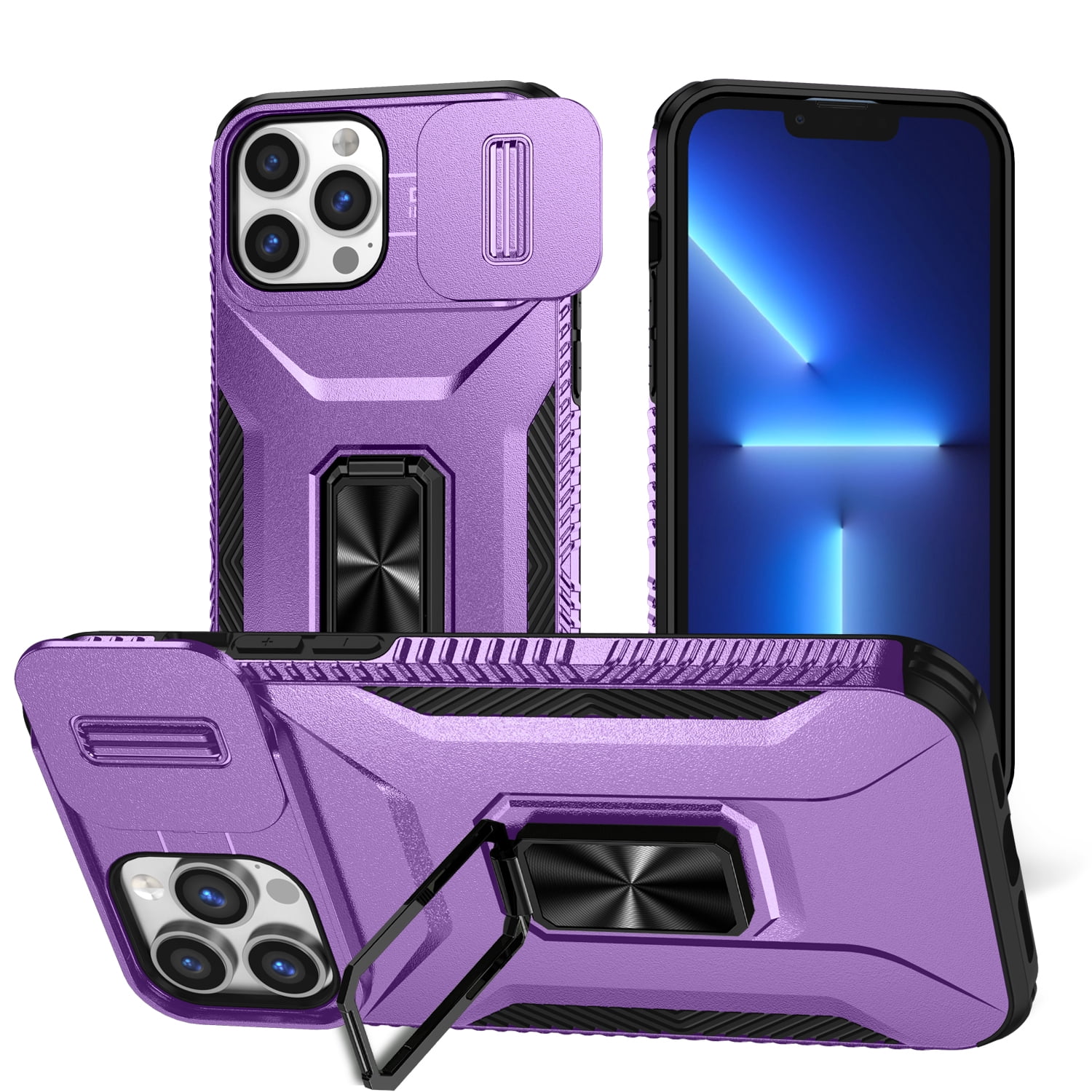 Case for iPhone 16 Pro Max Sliding camera cover, military grade shock ...