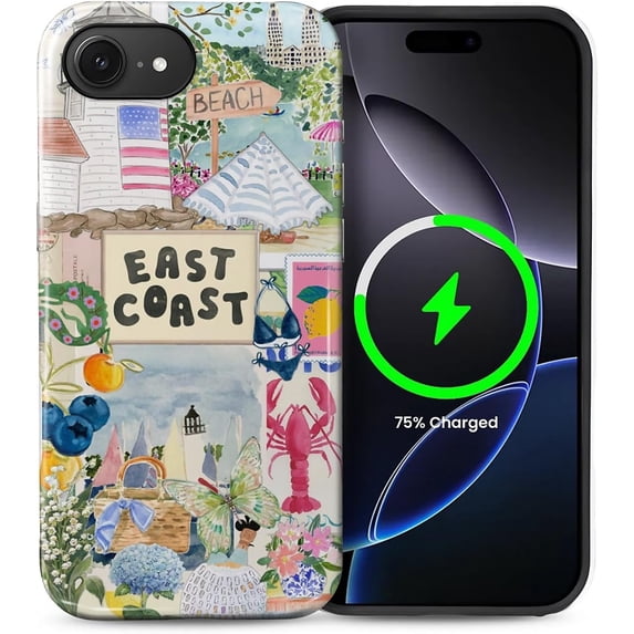 Case for iPhone 16e,Compatible with MagSafe,Coquette Italian Summer ...