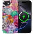 Case for iPhone 16e,Compatible with MagSafe,Retro Vintage Disco Ball ...