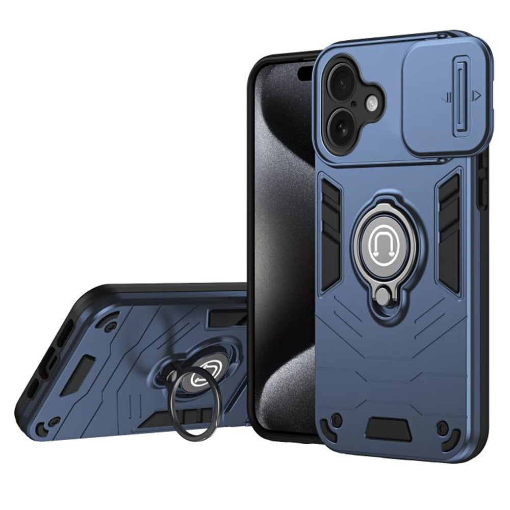 Case for iPhone 17 Built In Slide Camera Cover & 360° Rotatable ...