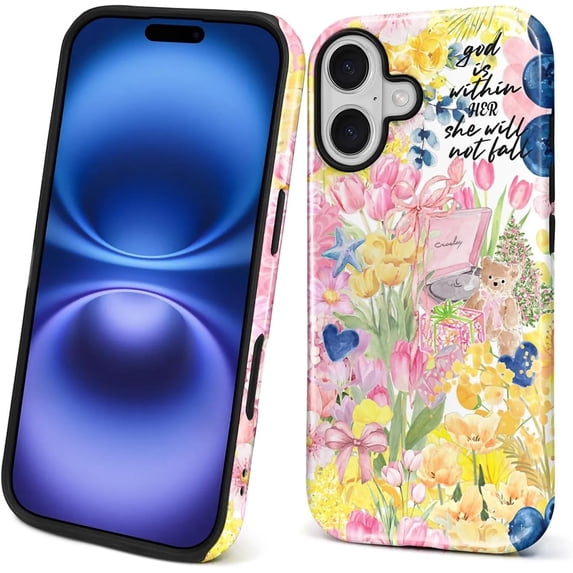 Case for iPhone 17, Drop Protection Hybrid 2-Layer Hard Phone Cover ...