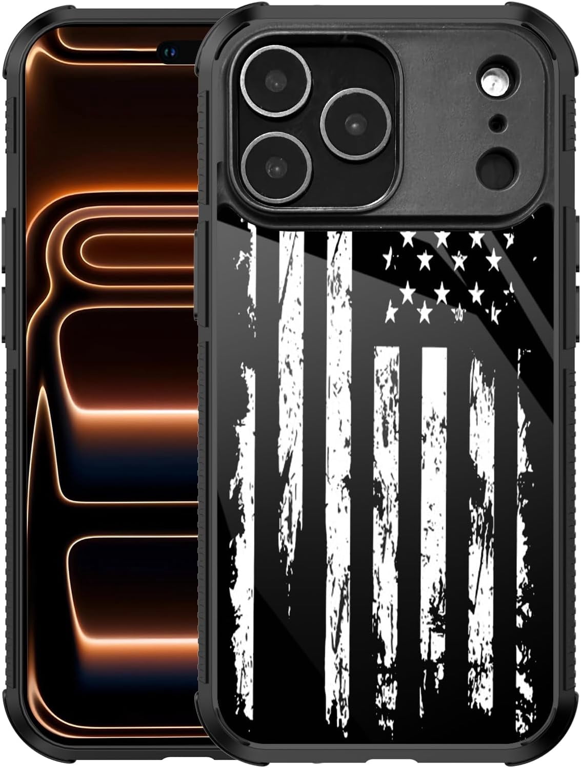 Case for iPhone 17 Pro Case,Black White Flag Case for iPhone 17 Pro ...