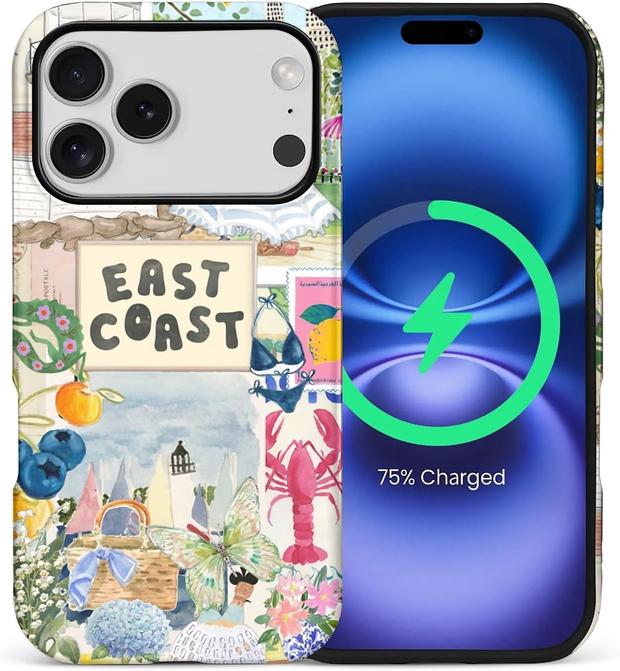 Case for iPhone 17 Pro,Compatible with MagSafe,Coquette Italian Summer ...
