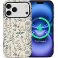 Case for iPhone 17 Pro,Compatible with MagSafe,Floc Flower Splicing ...