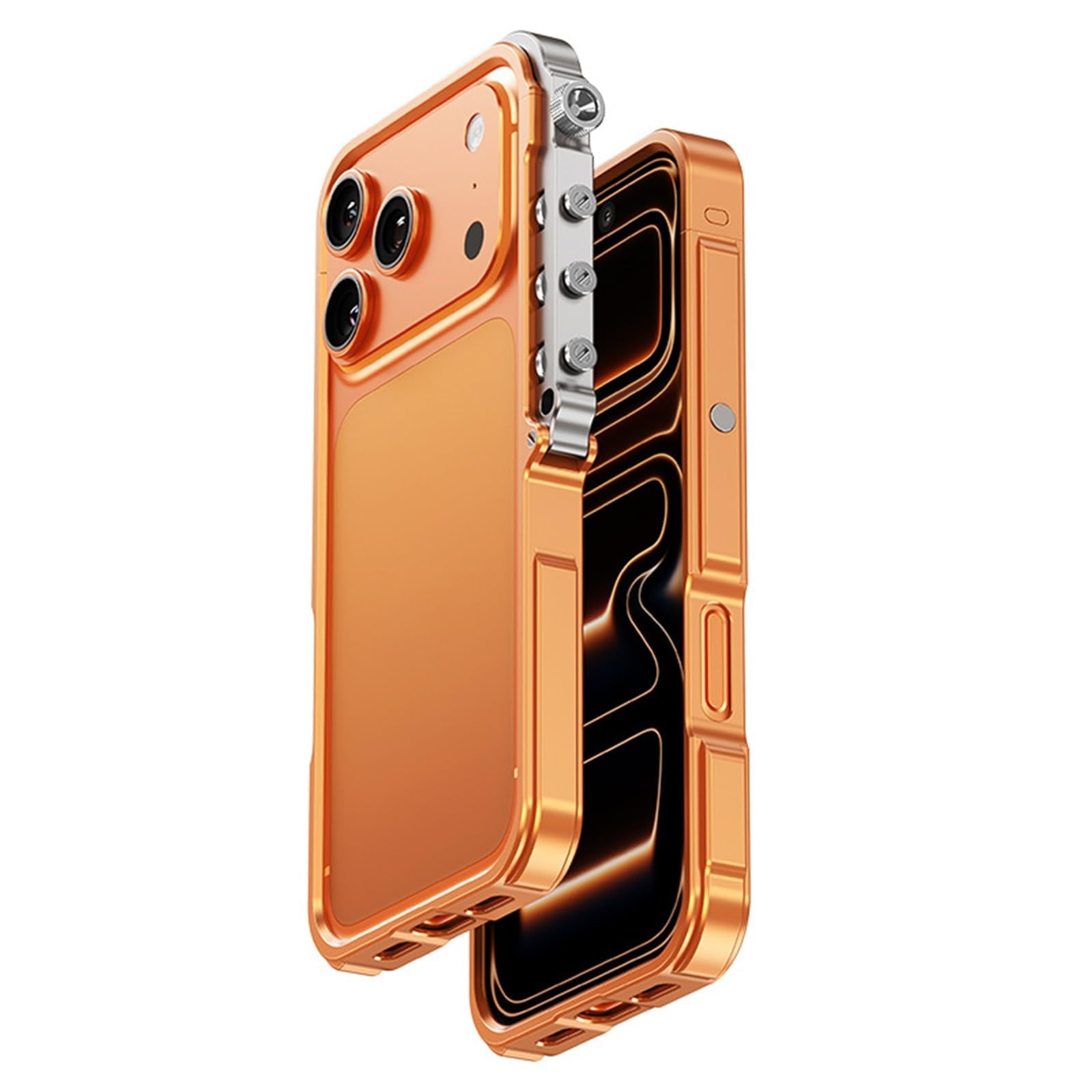 Case for iPhone 17 Pro Max/17 Pro/17, Metal Bumper Frame Case ...