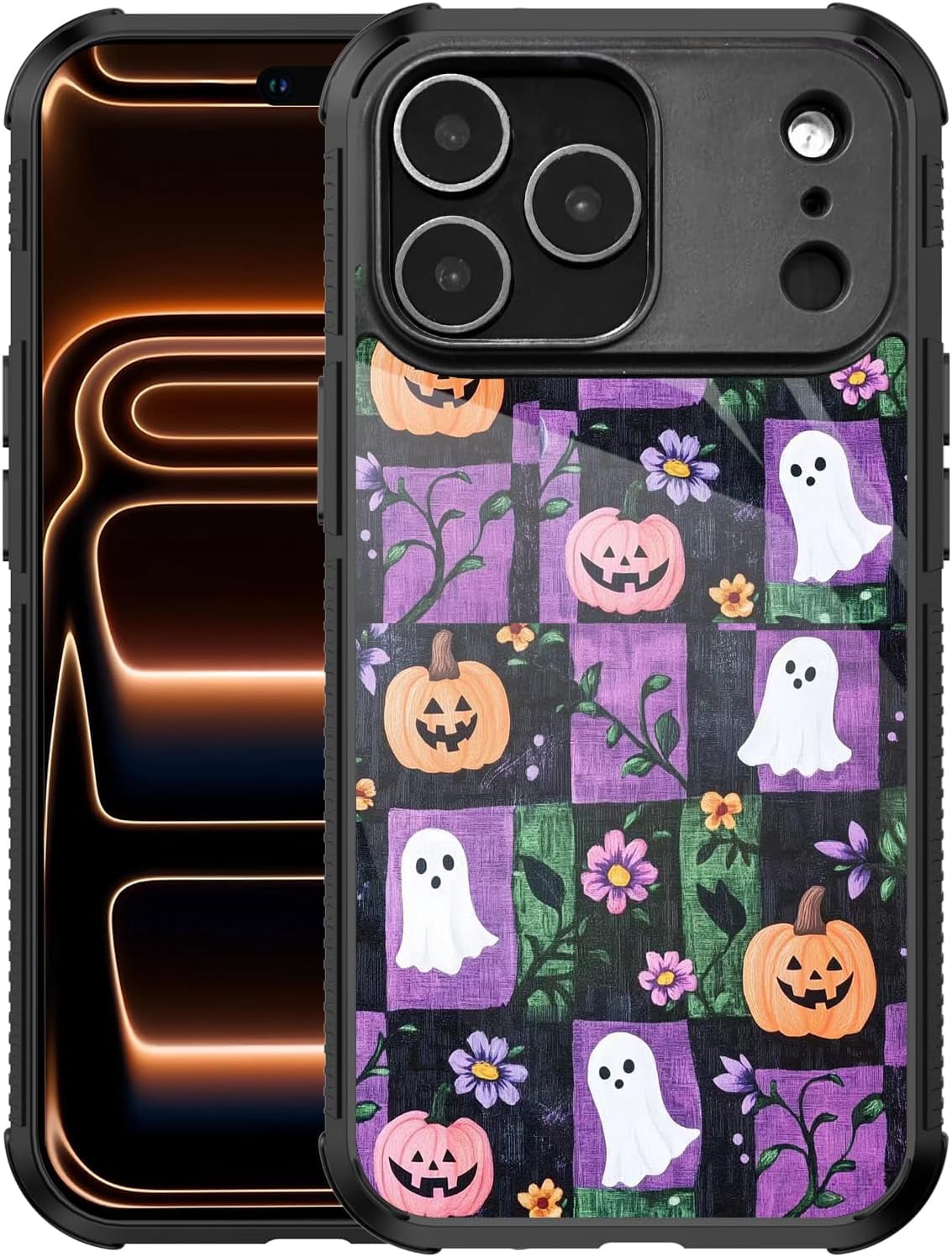 Case for iPhone 17 Pro Max, Halloween Pumpkin Boo Ghosts, Anti-Scratch ...
