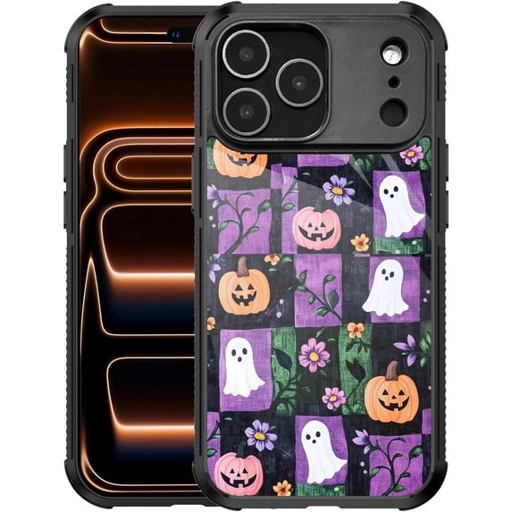 Case for iPhone 17 Pro Max, Halloween Pumpkin Boo Ghosts, Anti-Scratch ...