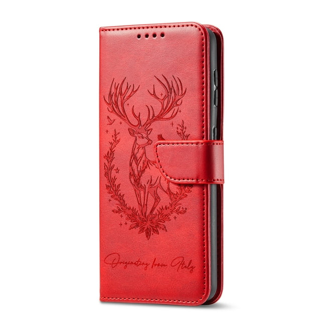 Case for iPhone 5 Wallet cover embossed lucky deer flip cover ...