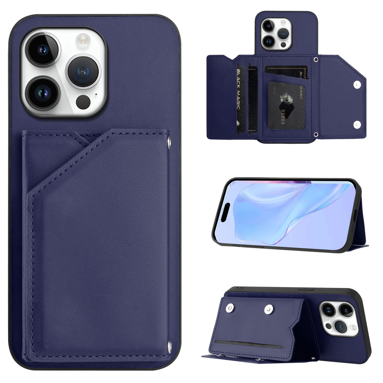 Case for iPhone 8 Plus Wallet case with credit card clip, premium ...