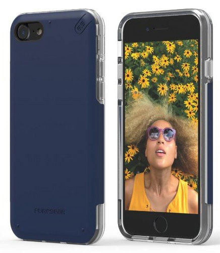 Case for iPhone SE 2020, PureGear Dualtek Pro [Navy Blue] Anti-Shock ...