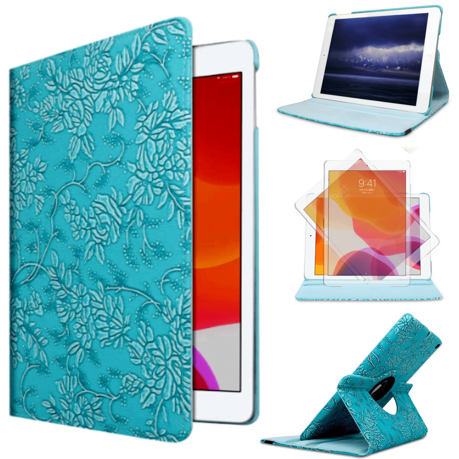 Case for ipad pro 12.9 inch 2nd / 1st Gen case 2017/2015 360° Rotating ...