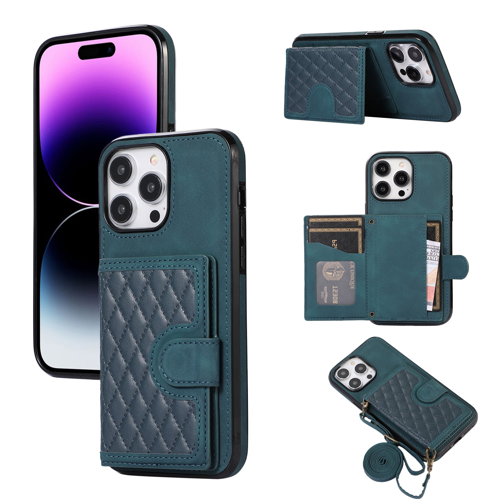 Case for iphone SE2020 Wallet style phone case with crossbody strap and ...
