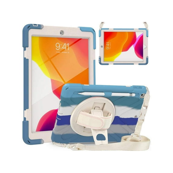 Case for iPad 9th 8th 7th Generation 10.2 with Pencil Holder Kickstand ...
