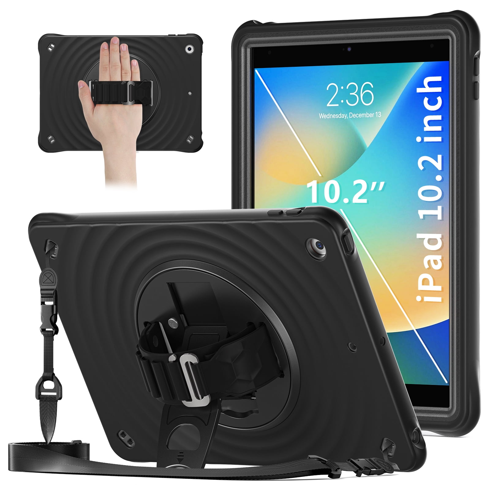 Case for iPad 9th/8th/7th Generation, Heavy Duty Rugged Silicone Cover ...
