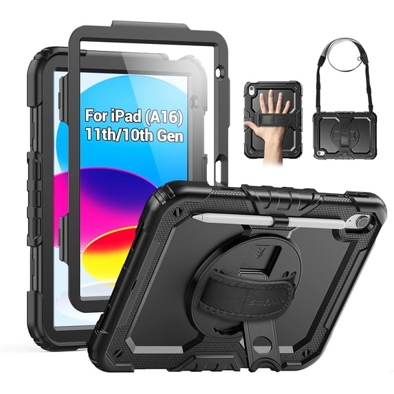 Case for iPad (A16) 11th/10th Generation 2025/2022 (11″/10.9″), Sturdy ...