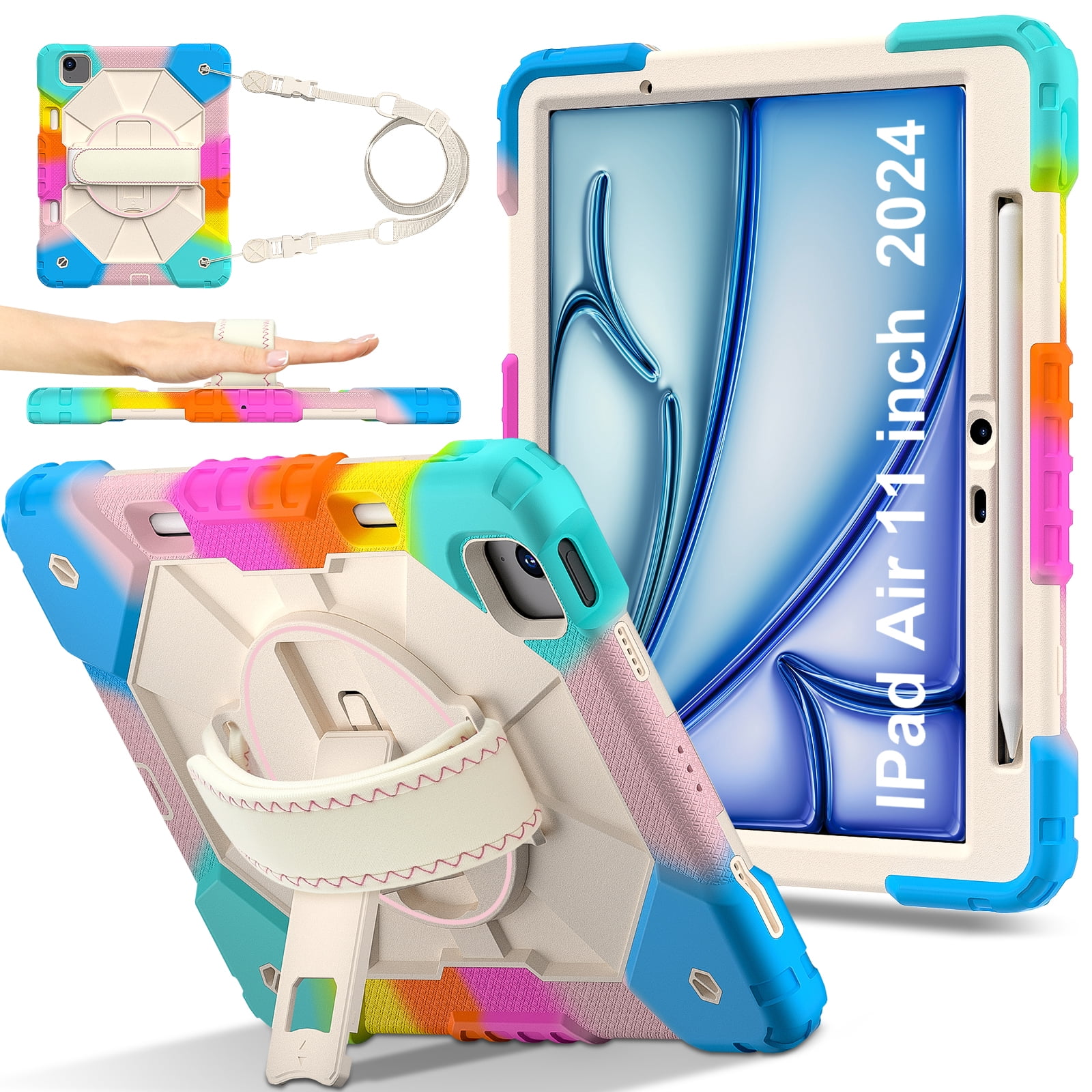 Case for iPad Air 11 Inch 2024 M2 (Air 6th Generation) A2902/A2903 ...