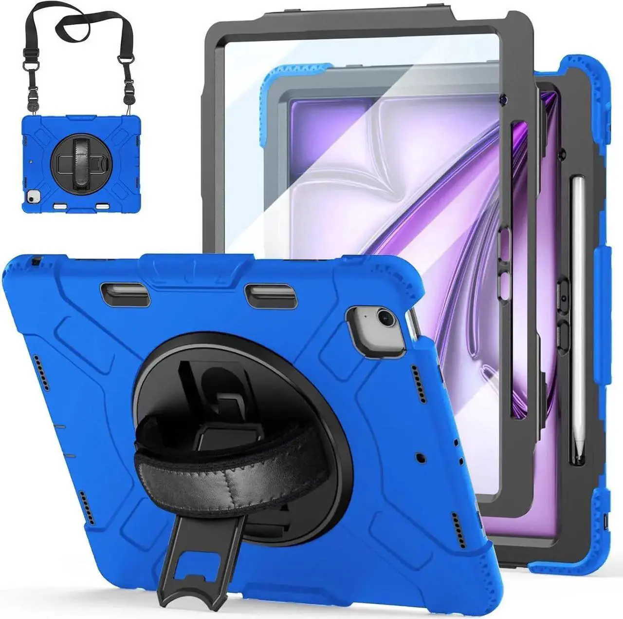Case for iPad Air 13 Inch Case M4 2026 M3 2025 M2 2024, Rugged iPad Pro ...