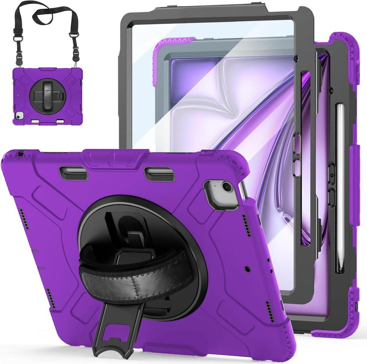 Case for iPad Air 13 Inch Case M2 (2024), Rugged iPad Pro 12.9 6th/5th ...