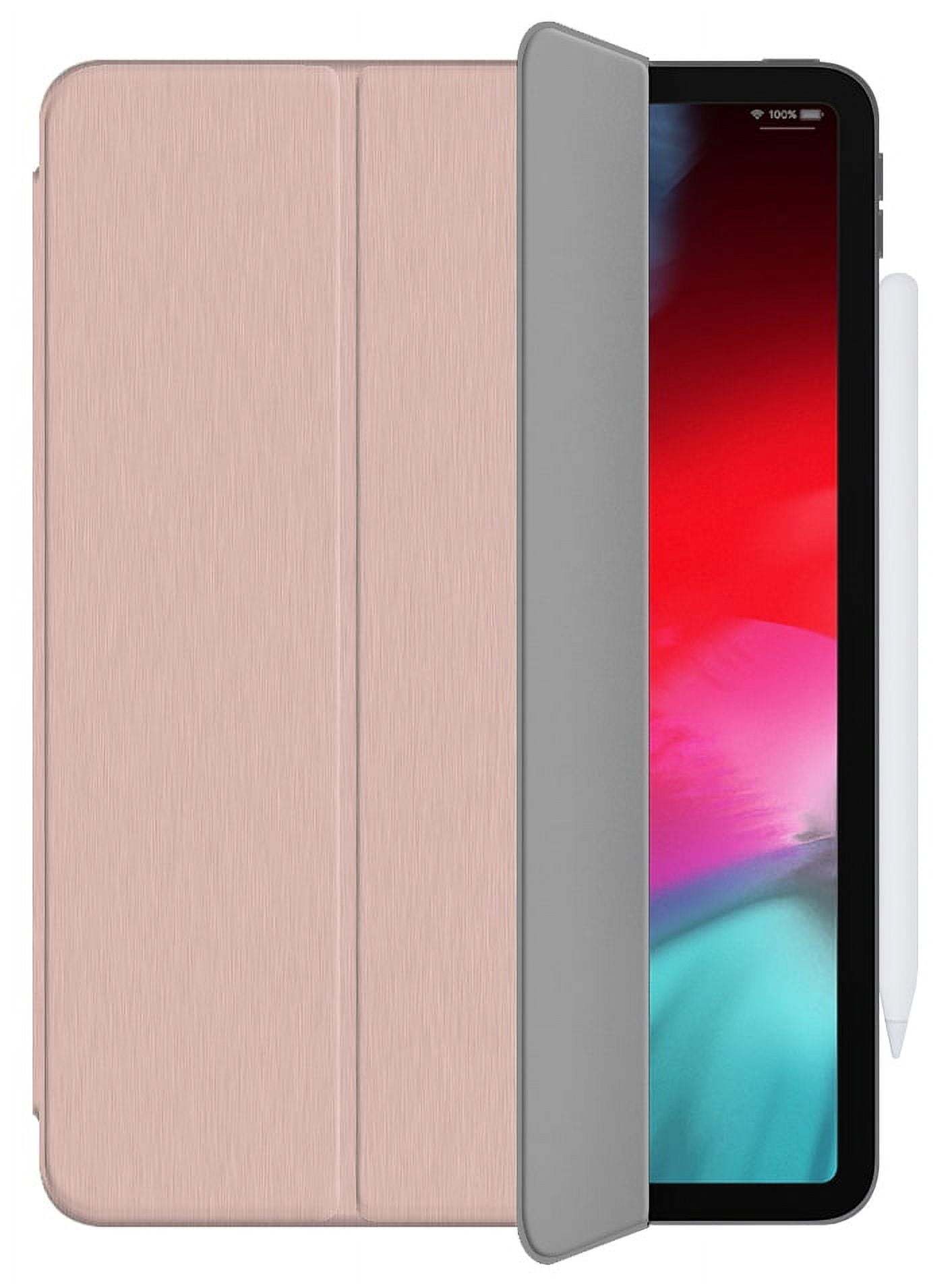 Case for iPad Pro 12.9, ROSE GOLD PINK Nakedcellphone Folding Folio ...