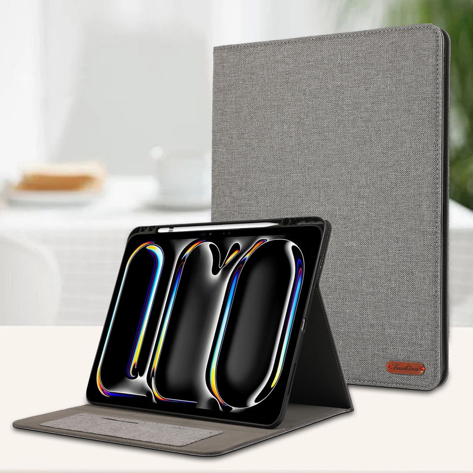 Case for iPad Pro 13" 2024 Cloth Texture Business Tablet Cover with ...