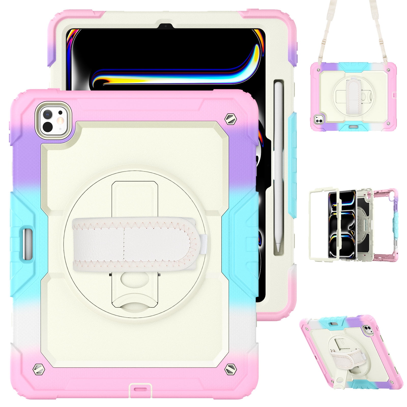Case for iPad Pro 13 Inch M4 2024 7th Gen with Screen Protector, 360 ...