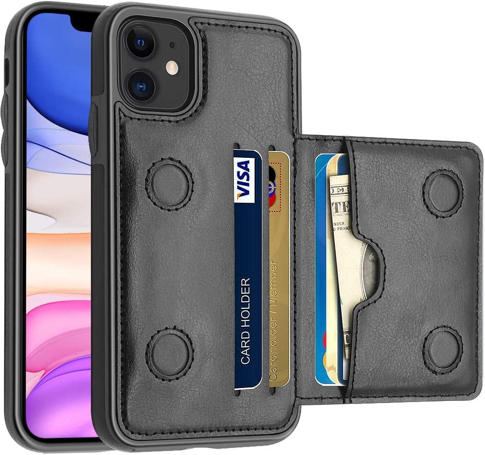 Case for iPhone 11 with Card Holders, Dual Layer Lightweight Slim ...